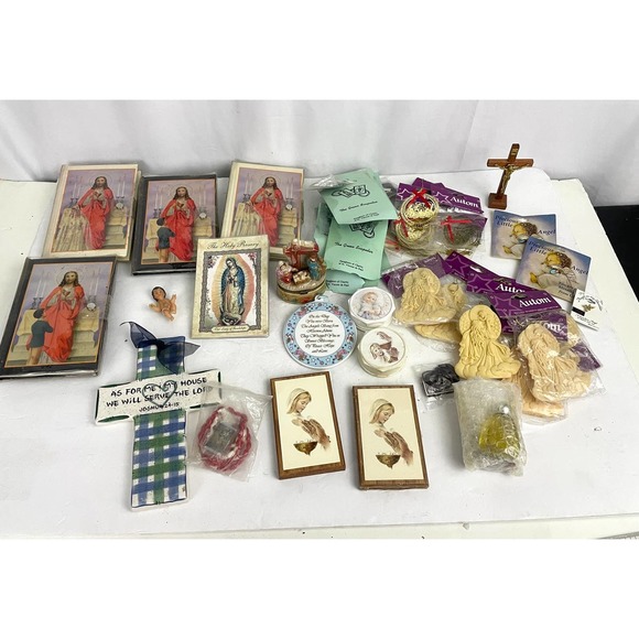 Vintage | Other | Vtg 35 Christian Religious Items Cards Rosaries ...